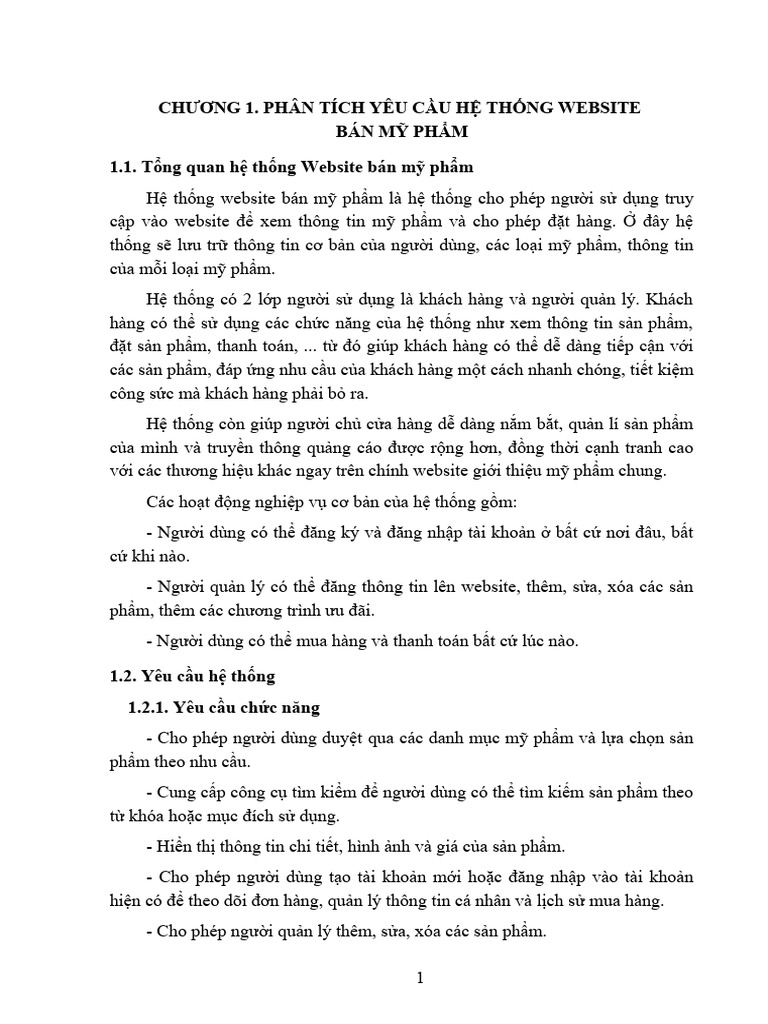 Mau Phan Tong Quan Va Yeu Cau | PDF