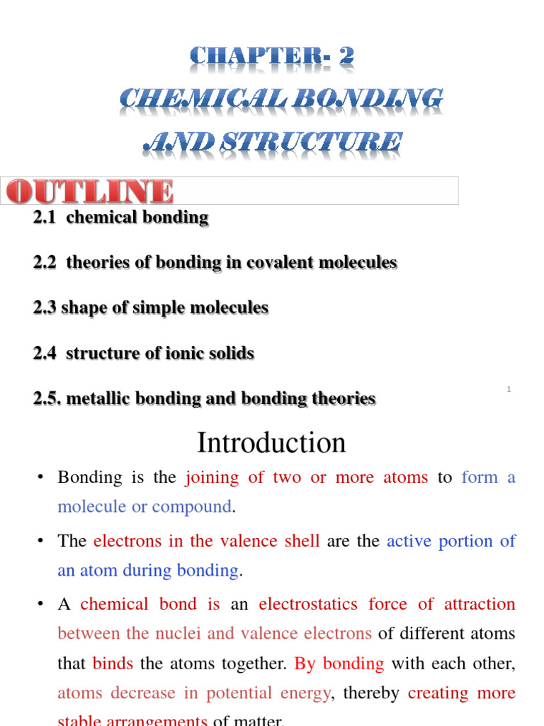 Inorganic Chem Chap 2 | PDF | Molecular Orbital | Chemical Bond