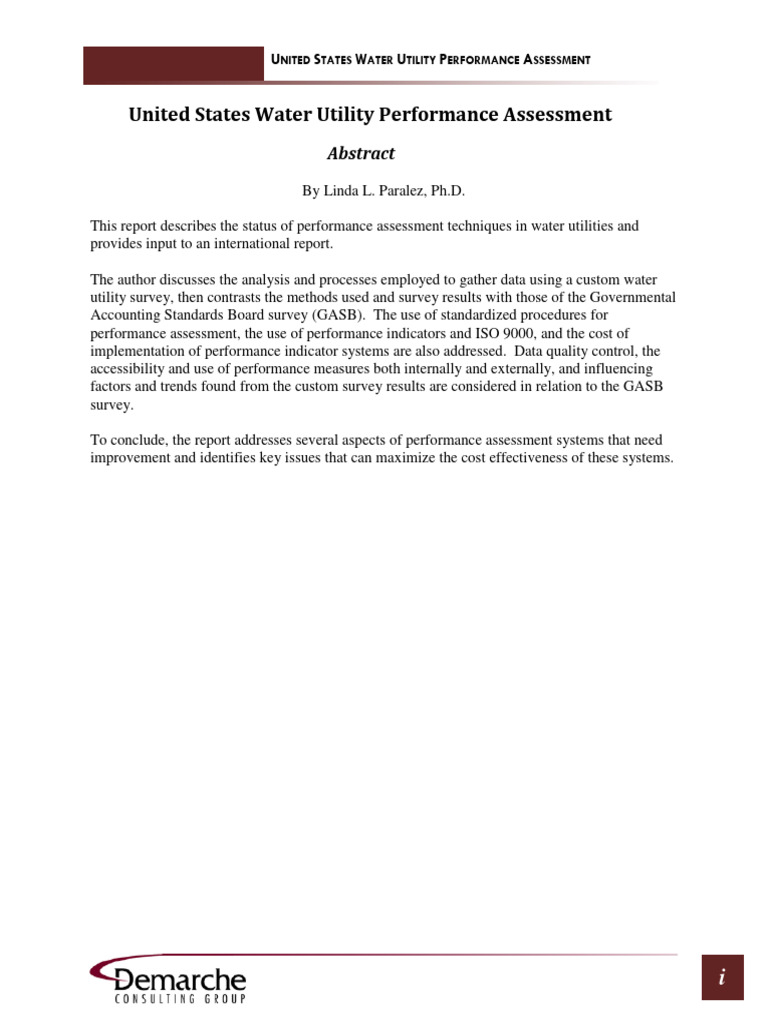 United States Water Utility Performance | PDF | Performance Indicator ...