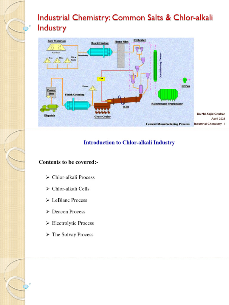 2 3rd Year Industrial Chemistry-I Lect-3 | Download Free PDF | Sodium Carbonate | Chlorine