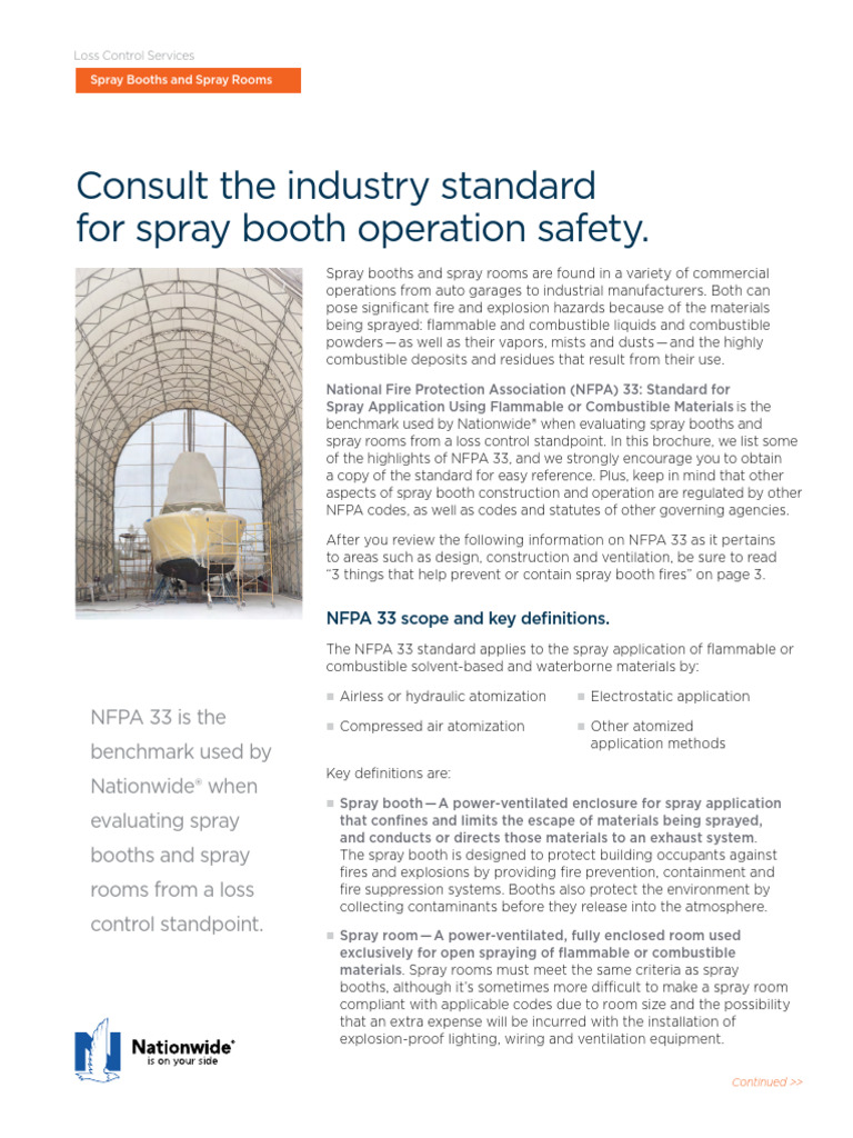 118 CMO-0358AO.2 Spray Booth Safety Tech Brochure (A) - tcm148-21210 | PDF | Duct (Flow ...