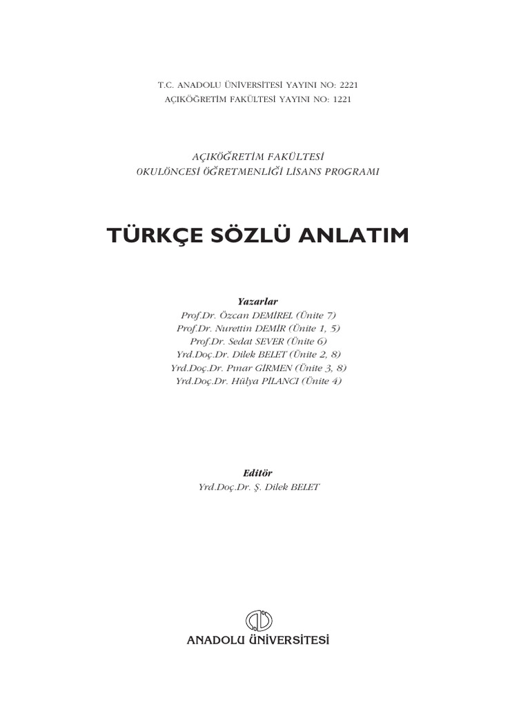 Aof Sozlu Anlatim | PDF