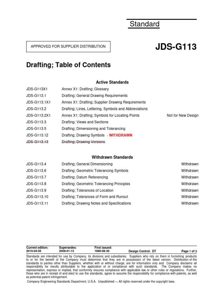 JDS G113 Rev Nov 2017 | PDF | Engineering Tolerance | Property Law