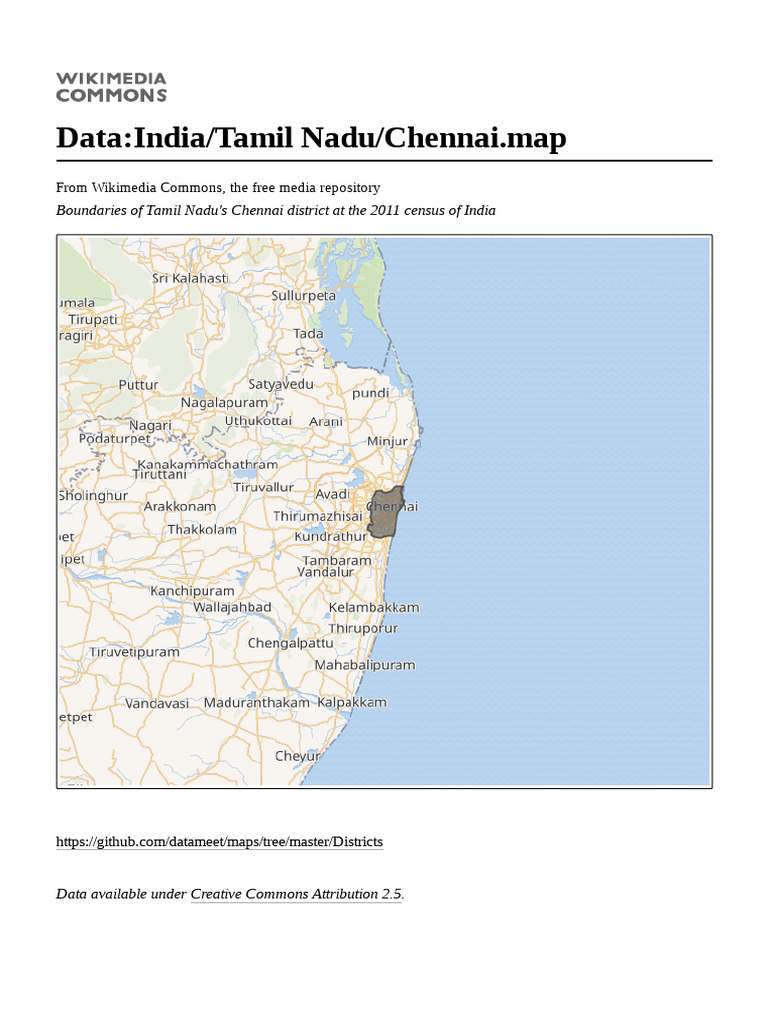 Chennai District Map Overview | PDF