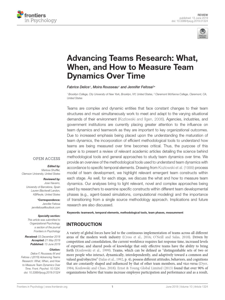 Advancing Team Research | PDF | Attitude (Psychology) | Methodology
