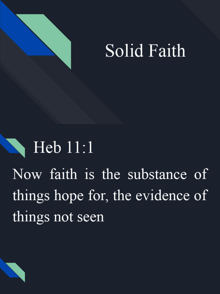 Solid Faith | PDF | Faith | God