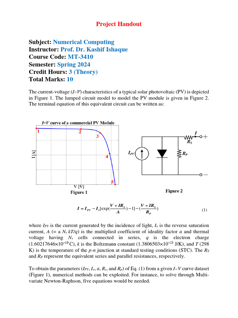 Project Numerical Computing | PDF | Photovoltaics | Solar Panel Project Numerical Computing | PDF | Photovoltaics | Solar Panel