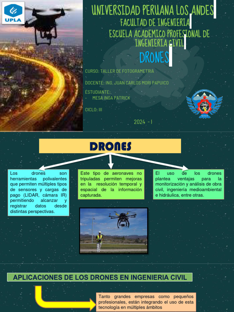 Drones en Ingeniería Civil y Topografía | PDF | Vehículo aéreo no ...