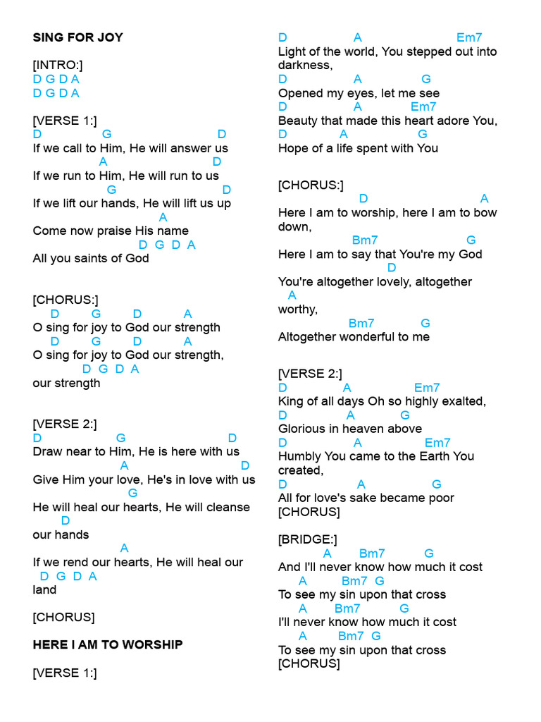 Sing For Joy | PDF | Religious Belief And Doctrine