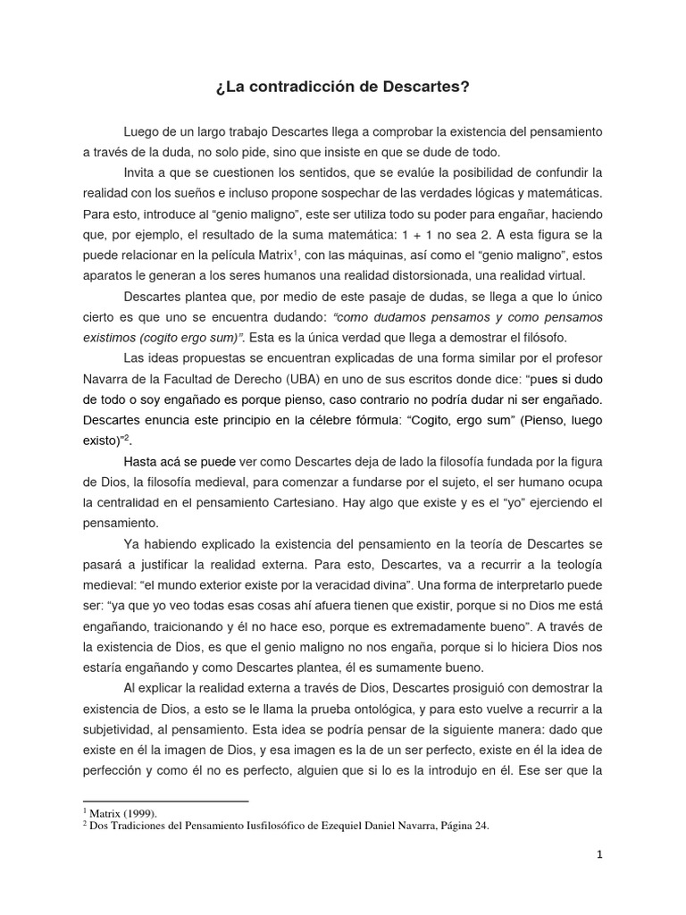 DESCARTES - MATIAs | PDF | René Descartes | Existencia