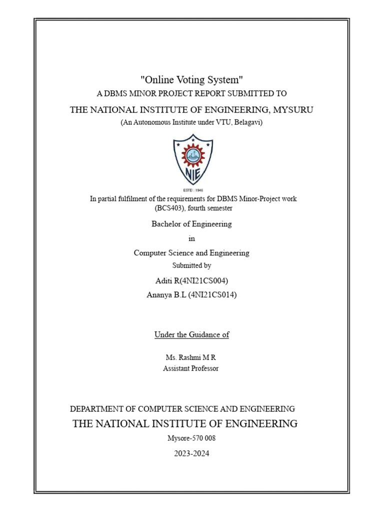 Dbms (2) Project Report | PDF | Security | Computer Security