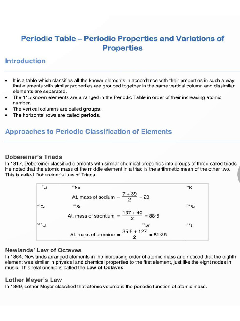 Periodic Table | PDF