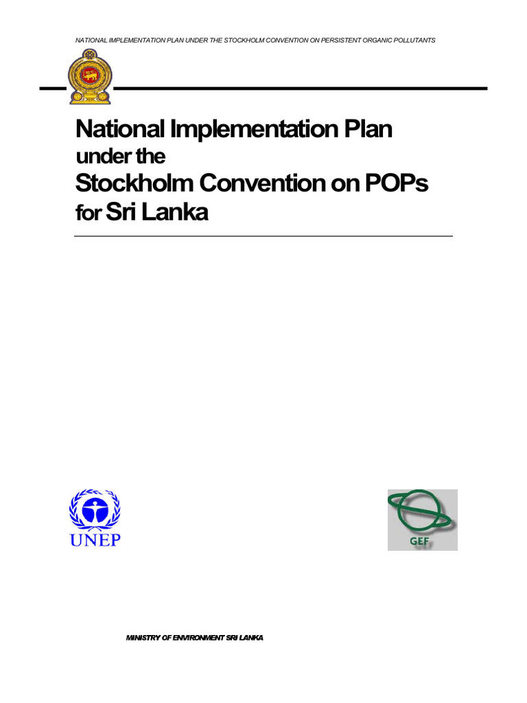 National Implementation Plan - Stockholm Convention On POPs | PDF ...