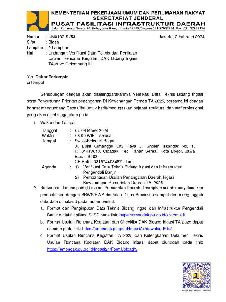 Surat - Pembinaan - Data - Dan - Penilaian - Usulan - Gel - III | PDF ...