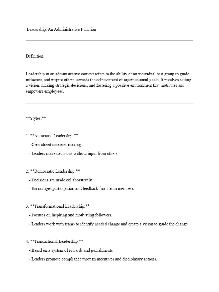 Administrative | PDF | Leadership | Swot Analysis