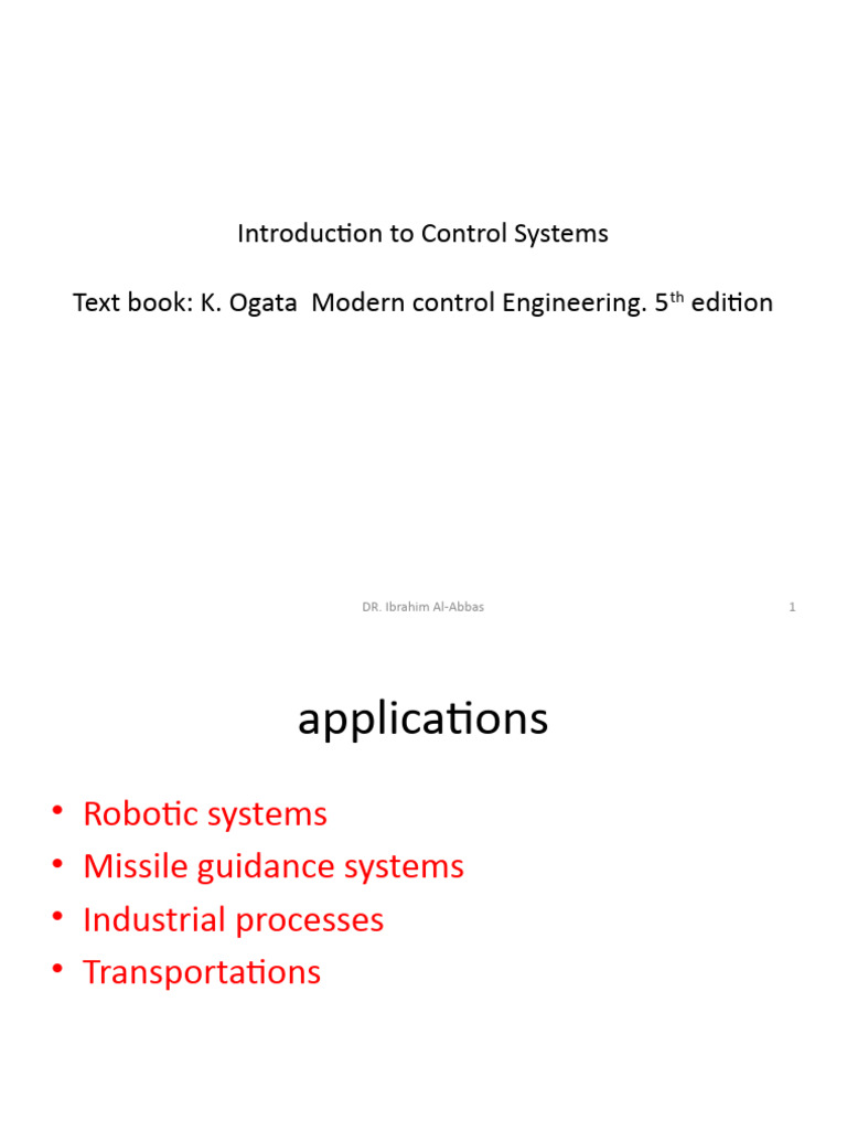 Control Theory Slides | PDF | Laplace Transform | Control Theory