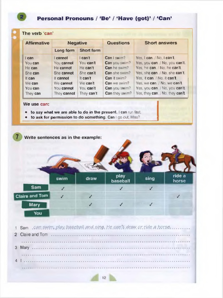 Unit 5 Can Forms | PDF | Grammar | Linguistic Morphology