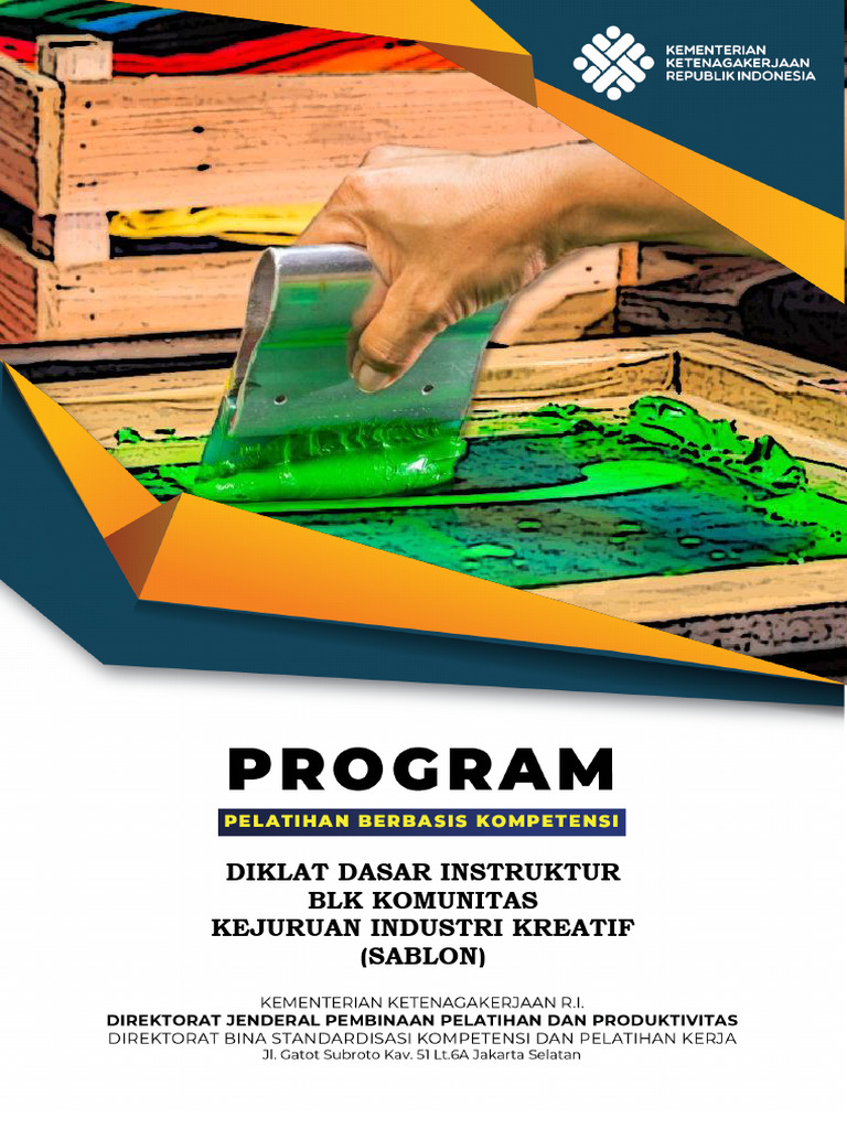 Pelatihan Instruktur Sablon BLK | PDF