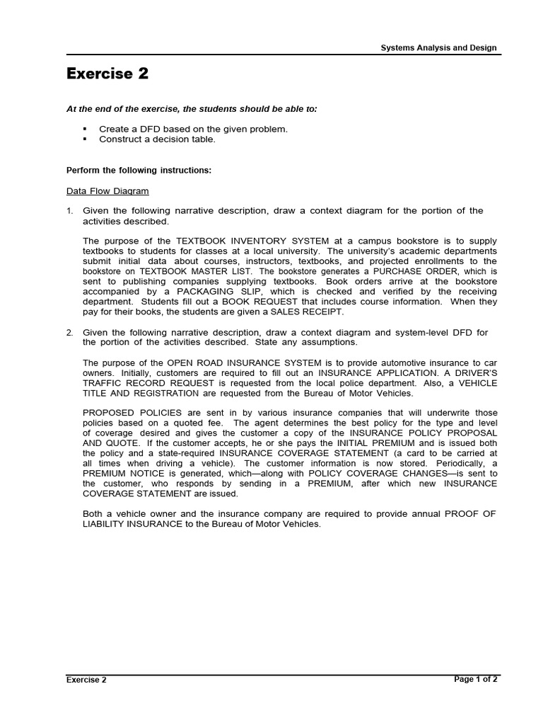 Exercise 2 | PDF | Insurance | Textbook