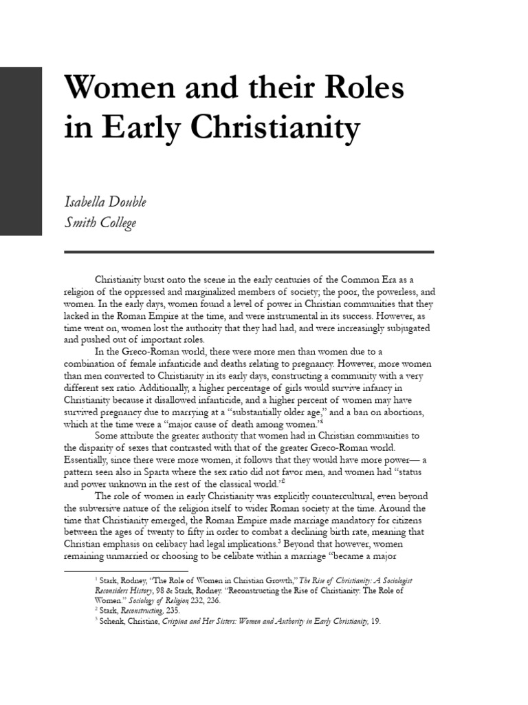 DLVOLUME2 Women and Their Roles in Early Christianity | PDF | Marriage ...