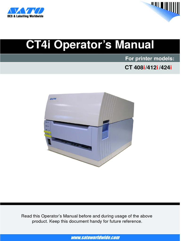 Sato Ct4i Manual | PDF | Usb | File Transfer Protocol