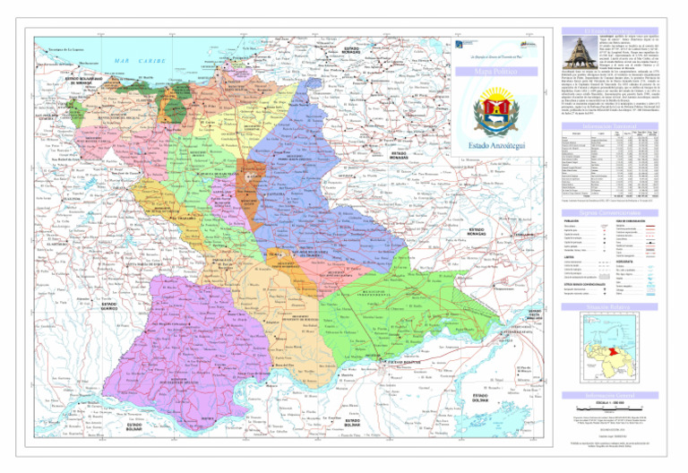 Mapa Politico Anzoategui | PDF