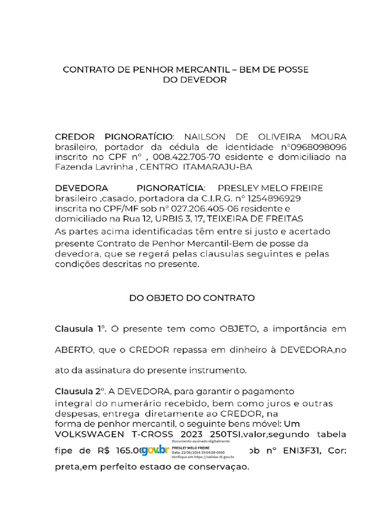 146972077-Contrato-de-Penhor - PDF 20240622 183242 0000 Assinado | PDF