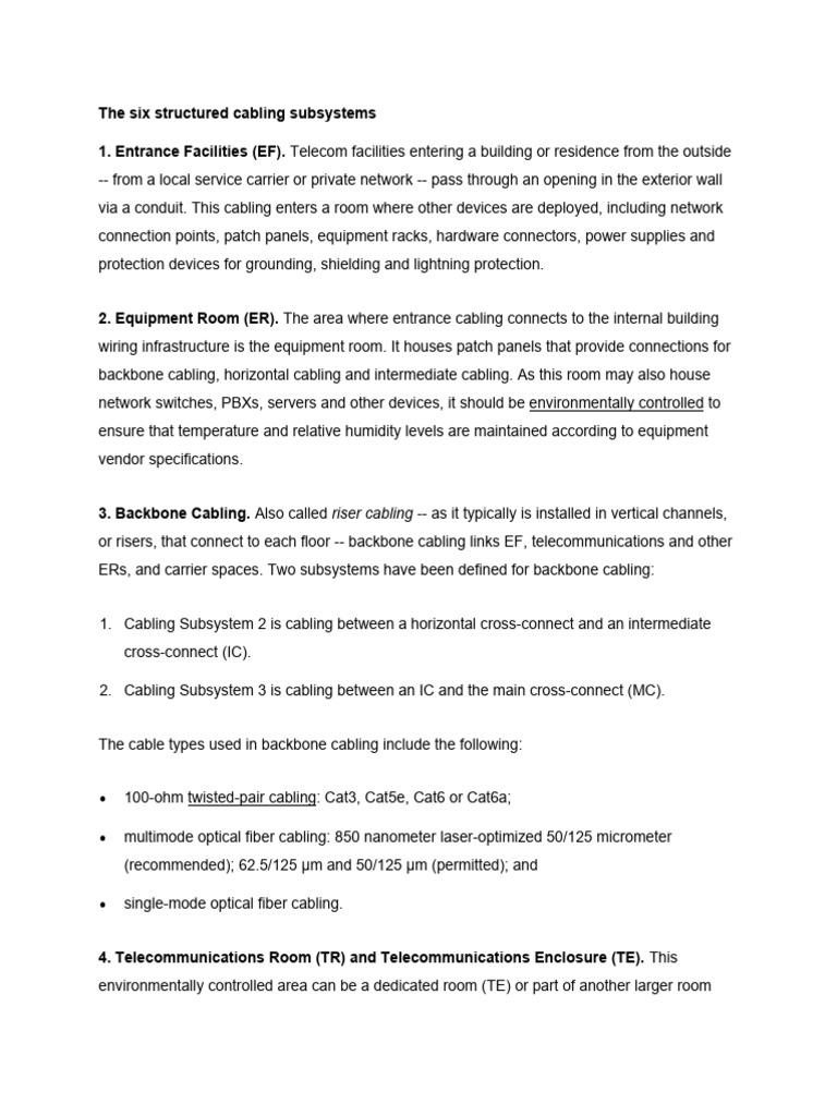 Structured Cabling | PDF | Computer Engineering | Physical Layer Protocols