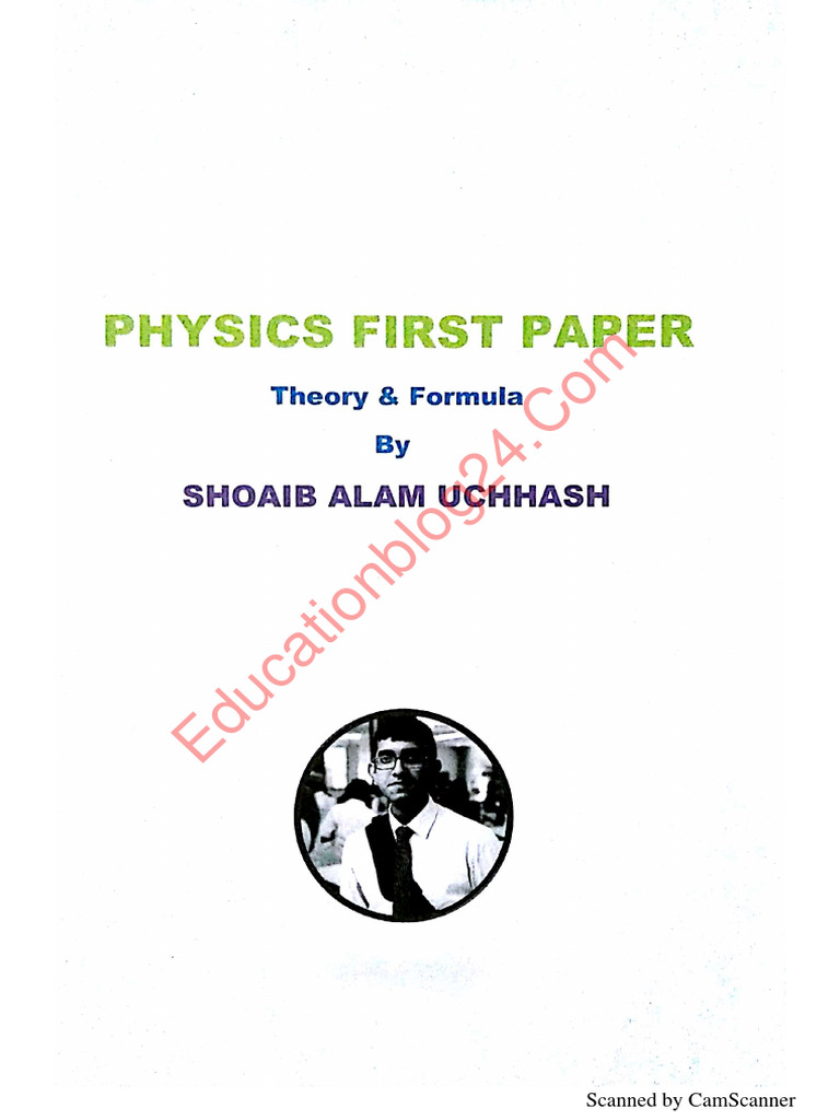 HSC Physics 1st Paper All Formula | PDF | Science & Mathematics | Computers