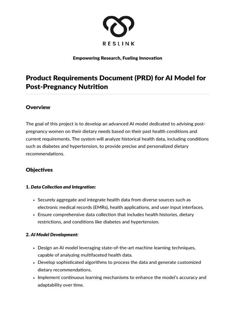 Reslink x Sarvaa(AI)_PRD | Download Free PDF | Artificial Intelligence ...