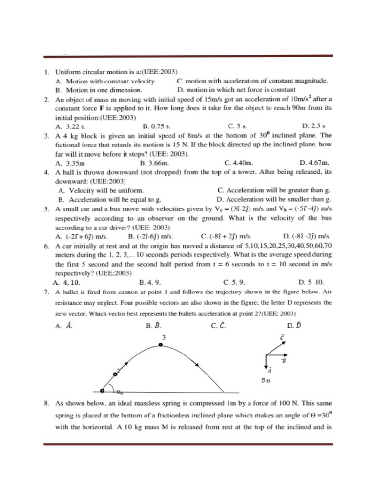 Kinematics Euee | PDF
