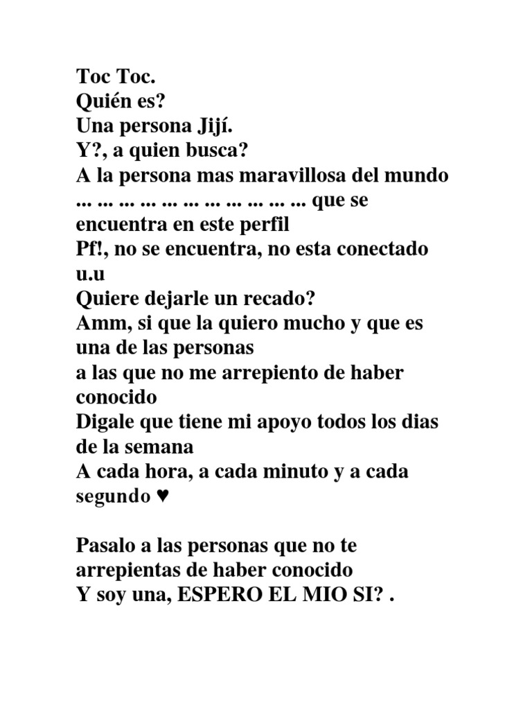 Toc Toc | PDF | Ciencias sociales | Relaciones personales, crianza y desarrollo personal