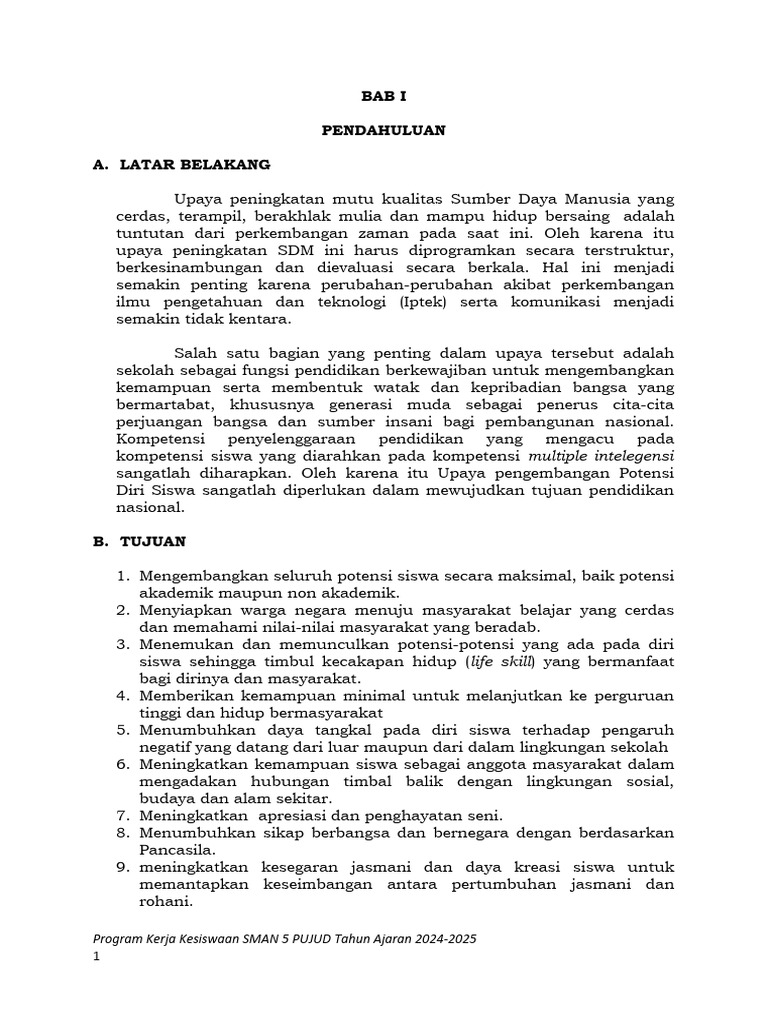 Proker Kesiswaan | PDF | Karier & Perkembangan | Ilmu Sosial