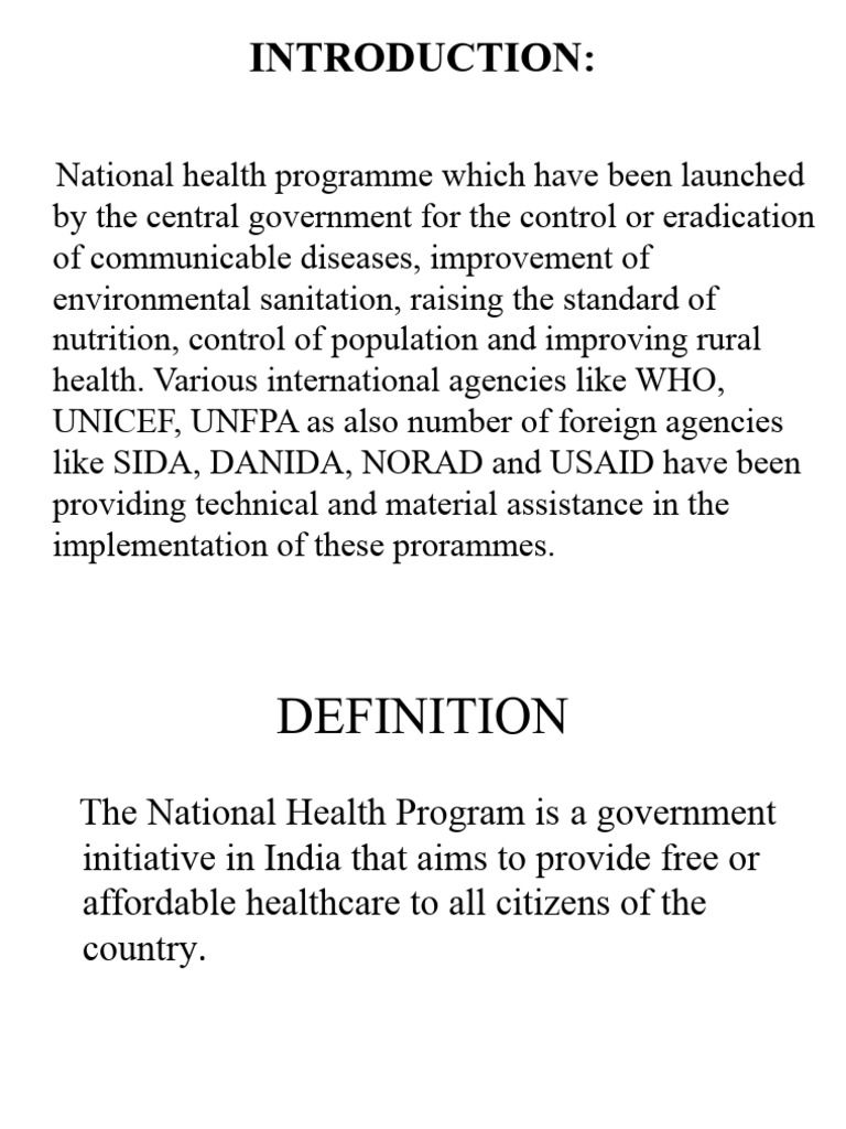 National Health Programs in India Overview | PDF | Tuberculosis ...