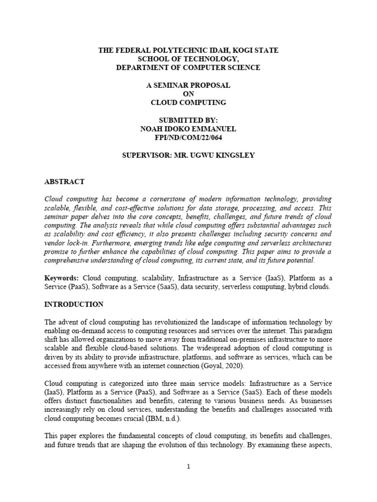 Cloud Computing Pdf Cloud Computing Software As A Service
