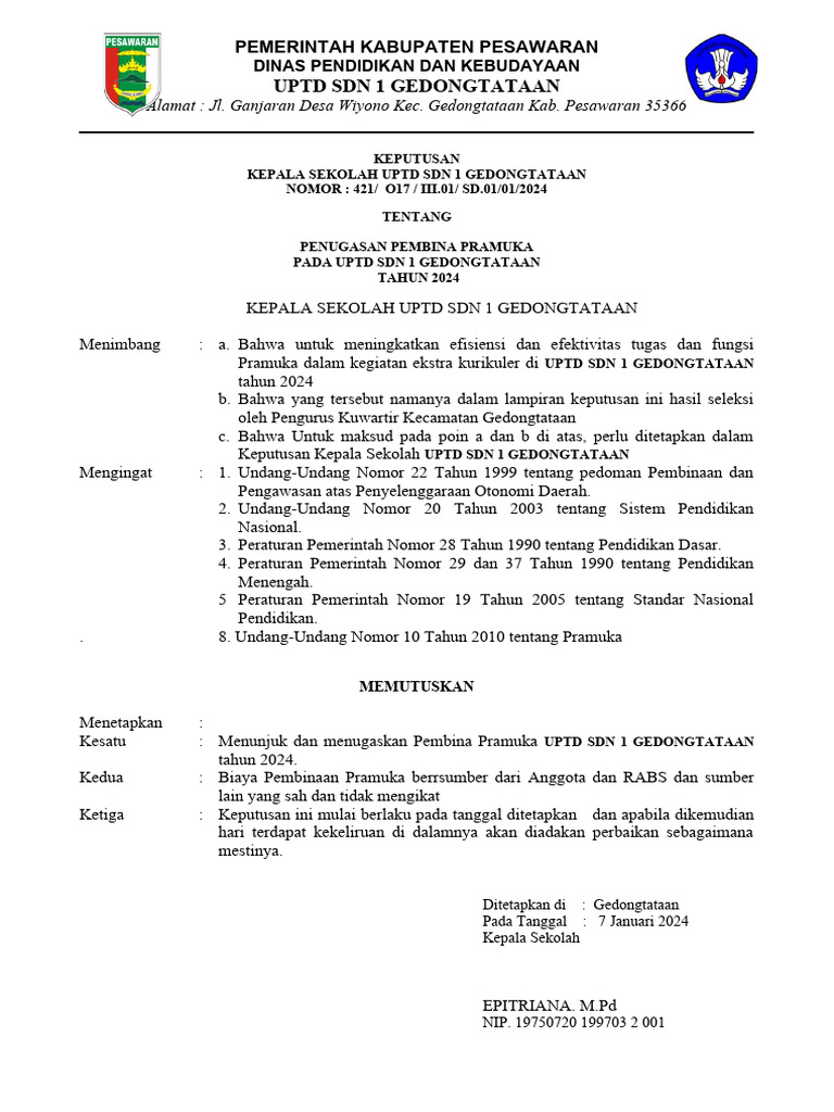 SK Pramuka | PDF