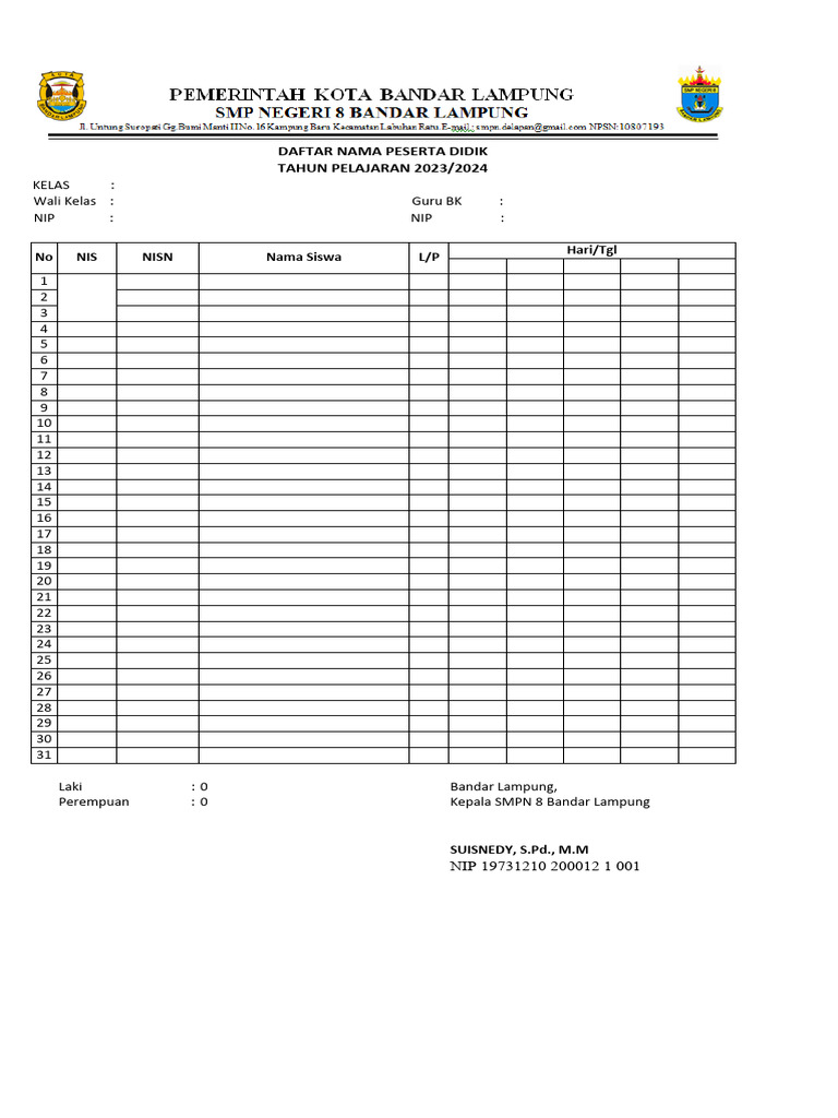 NILAI RAPORT IPA KELAS 8D, 8G, H, I, J Genap 2023-2024 | PDF