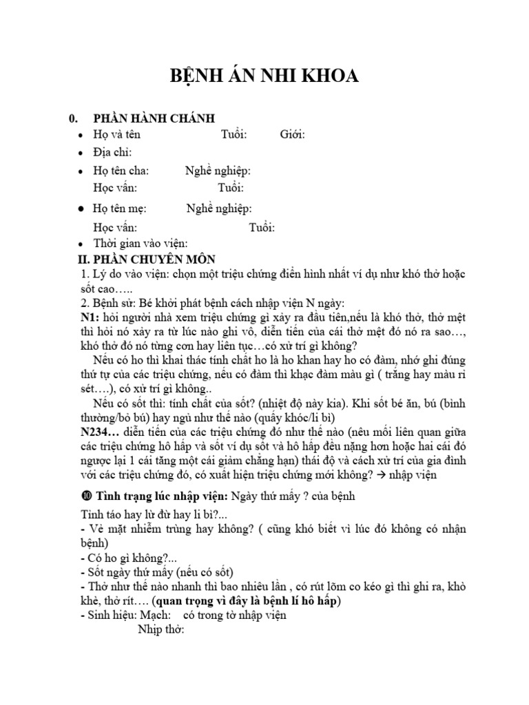 Form hô hấp | PDF