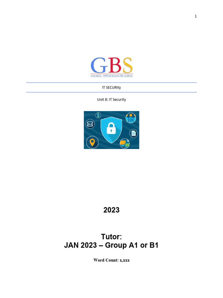 Balalo Norbert Unit 8 IT Security - Assignment | PDF | Security ...