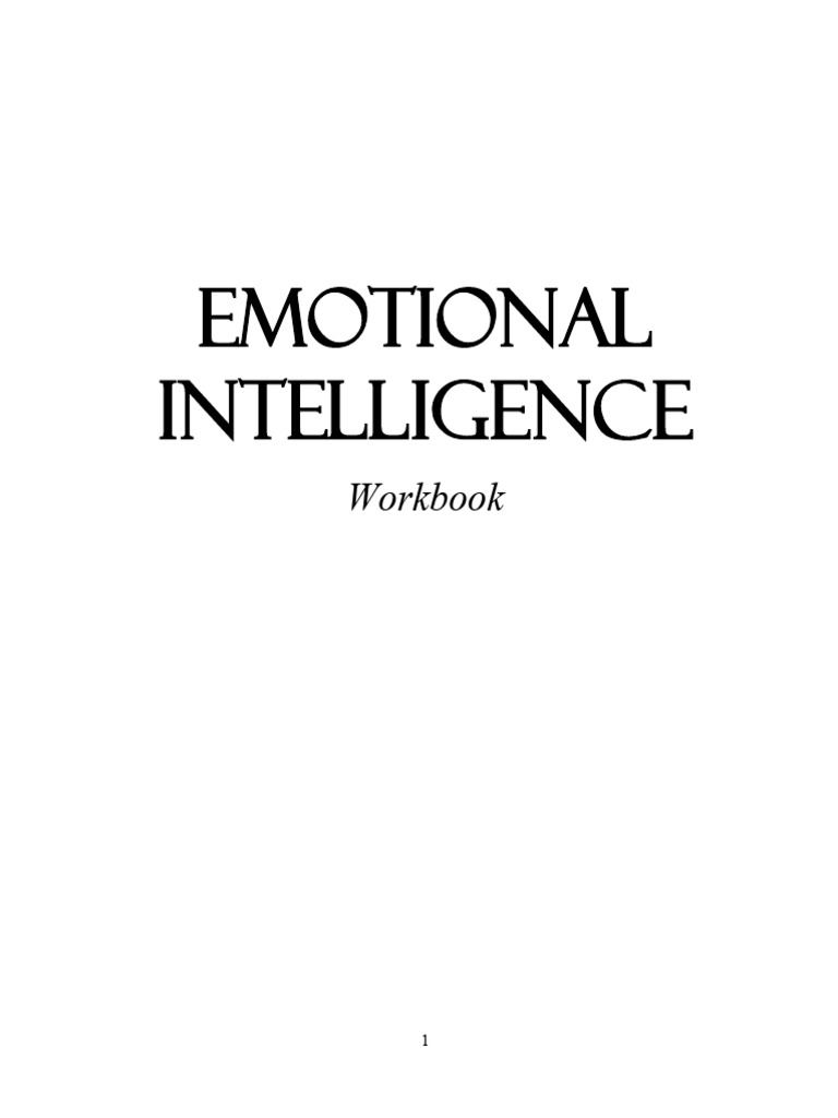 Emotional Intelligence Workbook ADA | PDF | Emotional Intelligence ...