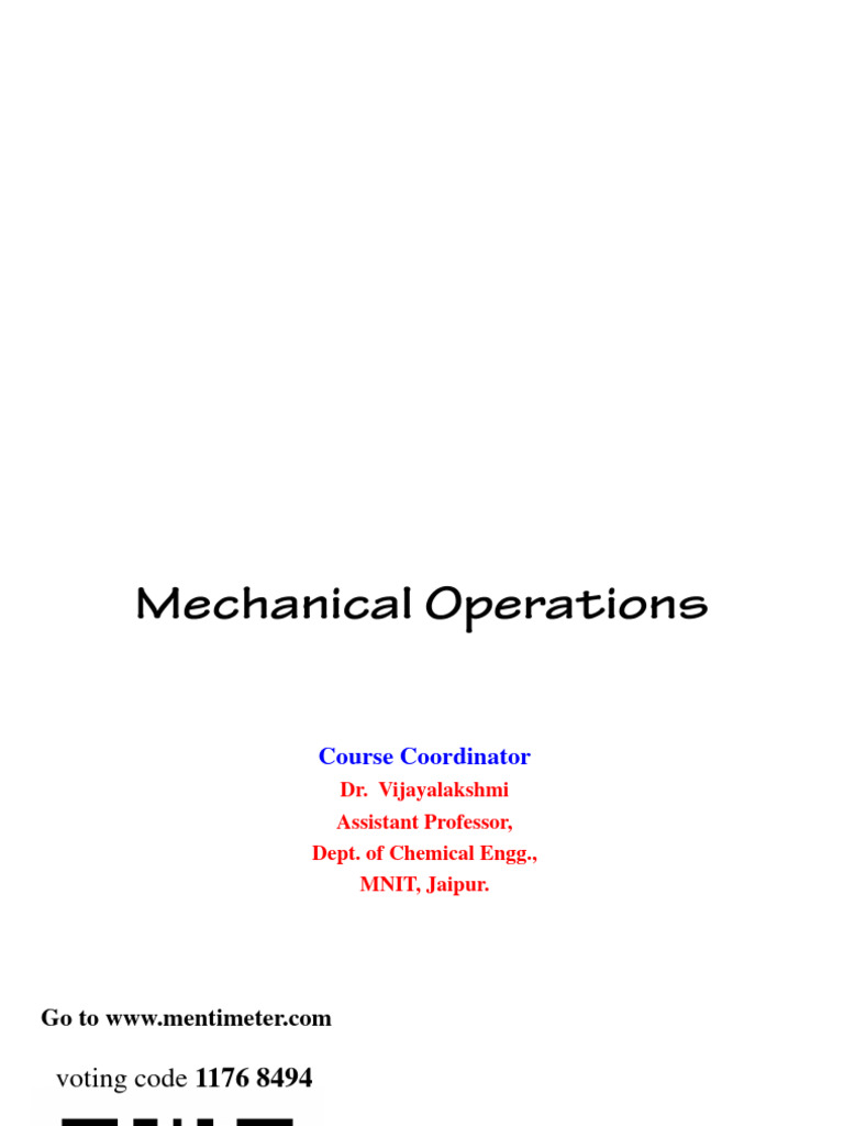 Lec 1 | PDF | Filtration | Mill (Grinding)