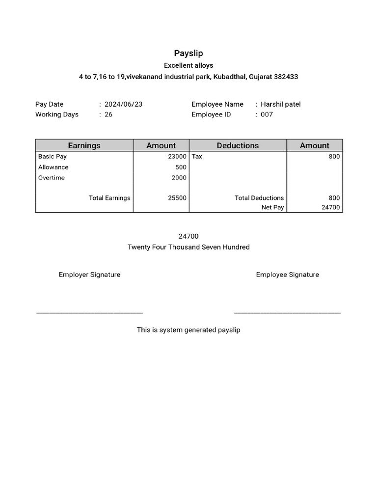Online Payslip Generator - Paysliper | PDF