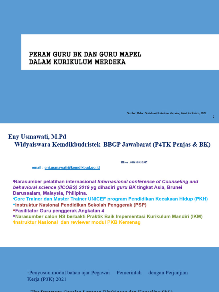 Peran BK Di Kurikulum Merdeka | PDF