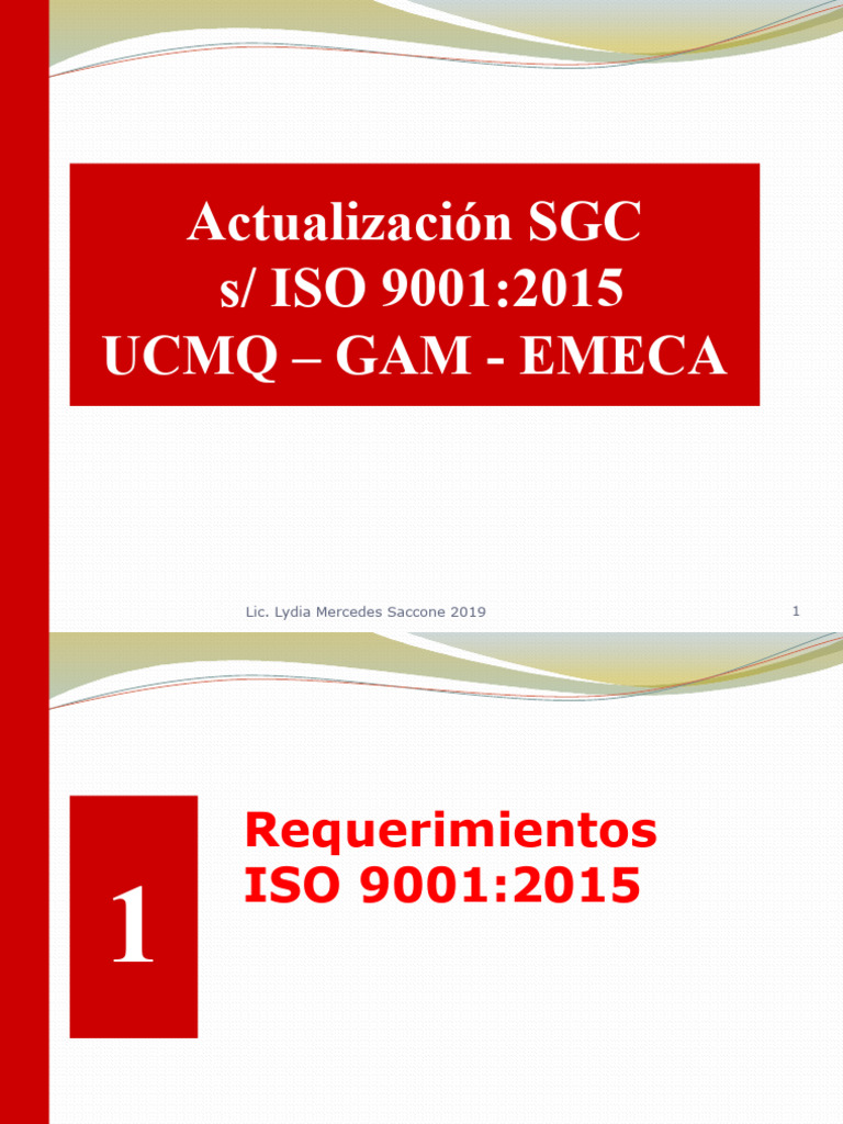 Actualización SGC S ISO 90012015 | PDF | Calidad (comercial) | Gestión ...