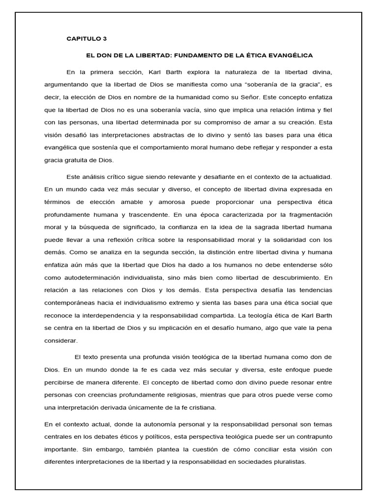 Capitulo 3 | PDF | Libertad | Moralidad