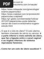 Teste de Schiller | PDF | Câncer cervical | Câncer