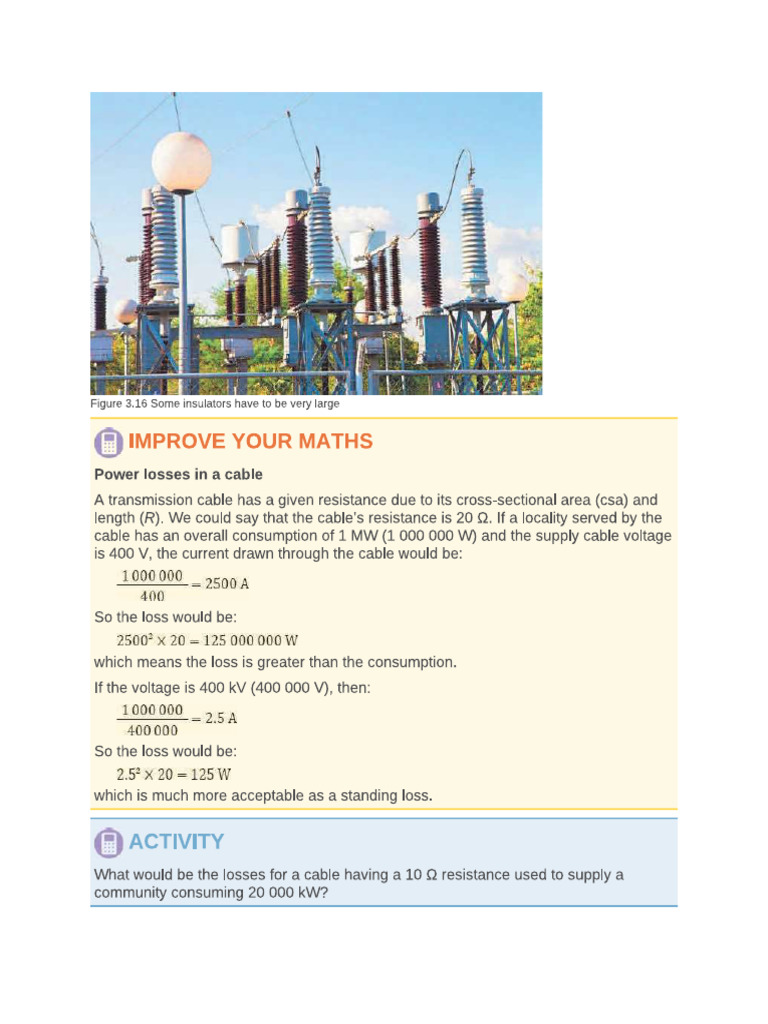 Power Losses in A Cable | PDF