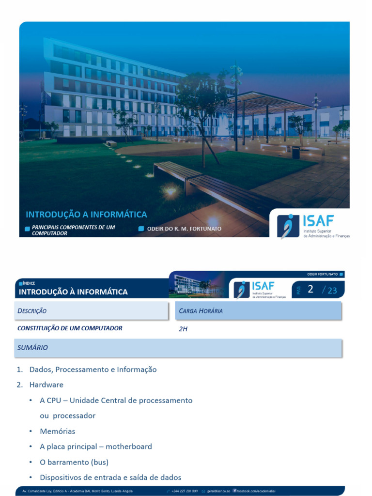 Cap. III - Principais Componentes de Um Computador | PDF | Teclado de ...