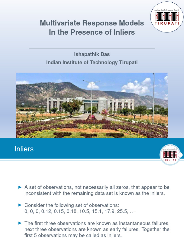 Multivariate Response Models in The Presence of Inliners | PDF | Estimation Theory | Regression ...