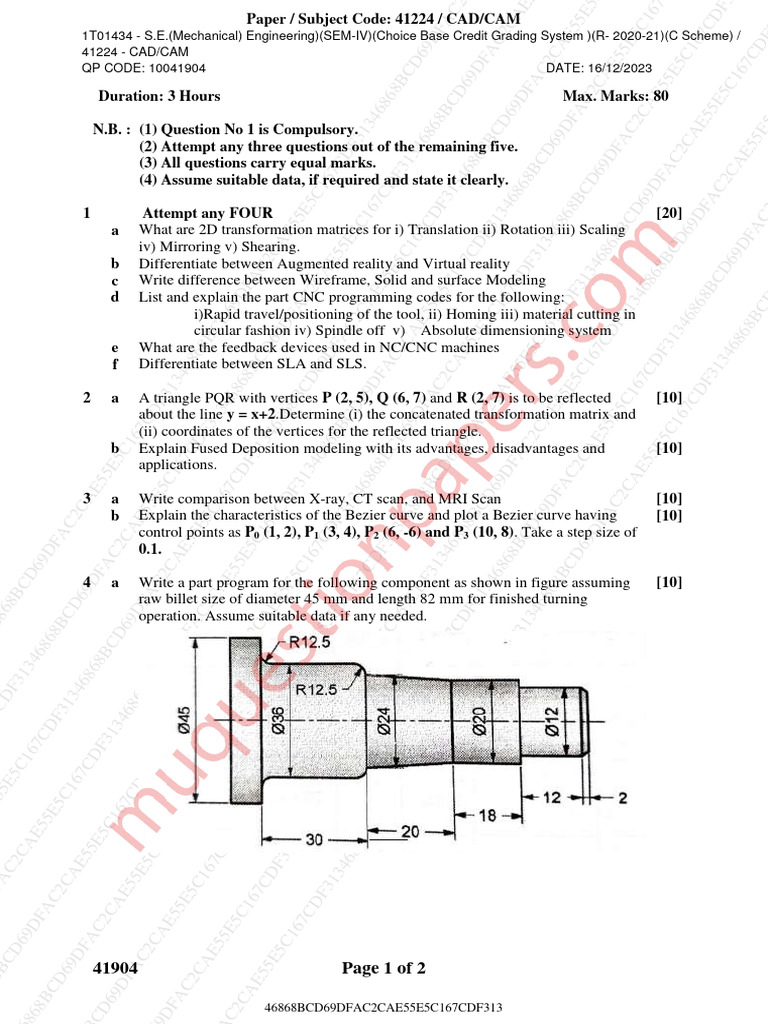 Cad Paper 2024 May | PDF